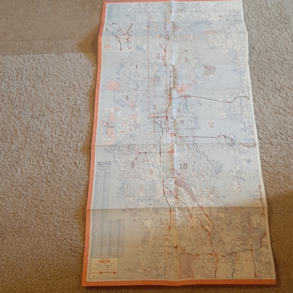 Other | Vintage 197s Maps Of Seattle | Poshmark